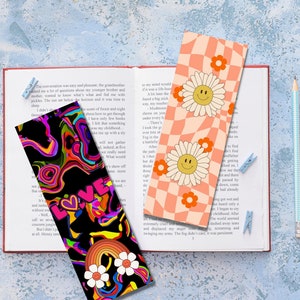 Bookmark PNG, Retro Bookmark Sublimation Designs, Groovy Bookmark PNG ...