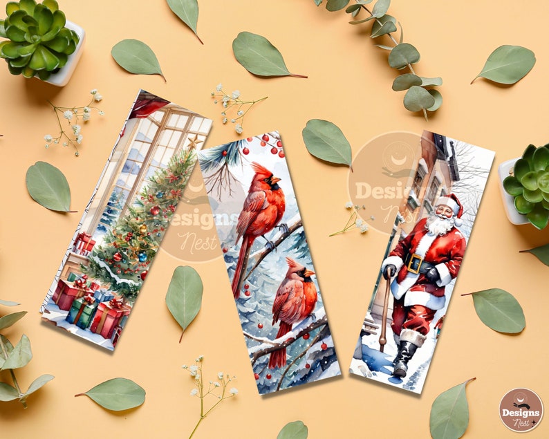 Christmas Bookmark Sublimation Designs, Christmas Bookmark PNG Bundle ...
