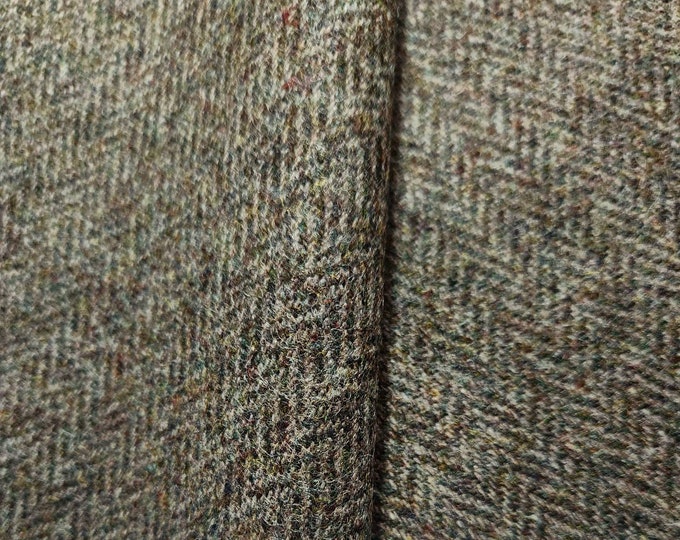 Toad Grey Herringbone Tweed 100% Pure Wool Tweed Gray Woolen Fabric ...