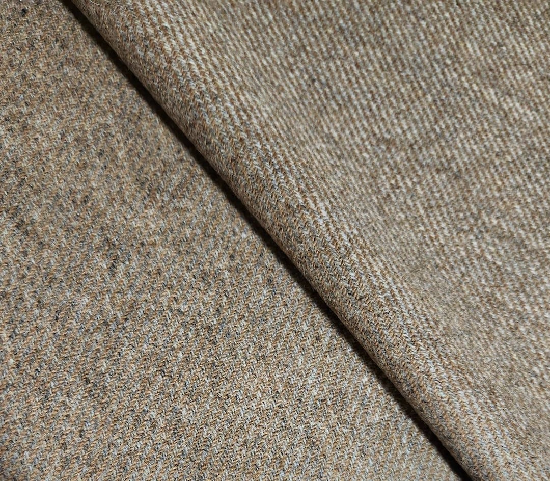 Oatmeal Twill Tweed 100% Pure Wool Tweed Whipcord Wool Fabric Made in ...