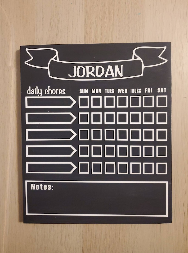 Chalkboard Chore Chart - Custom Chore Chart - Chore Chart - Etsy