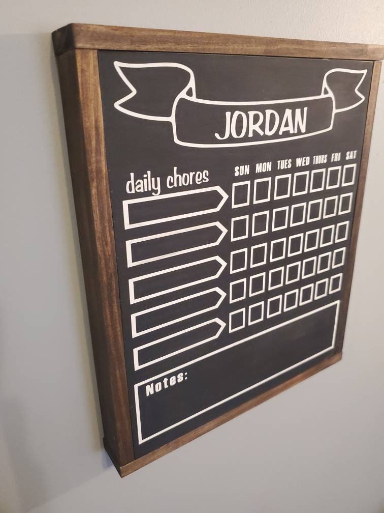 Chalkboard Chore Chart - Custom Chore Chart - Chore Chart - Etsy