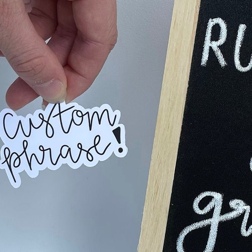 Custom Text Sticker Build Your Own Sticker Personalized - Etsy