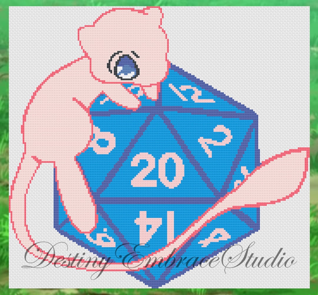 Mew's Dice Cross Stitch Pattern - Etsy