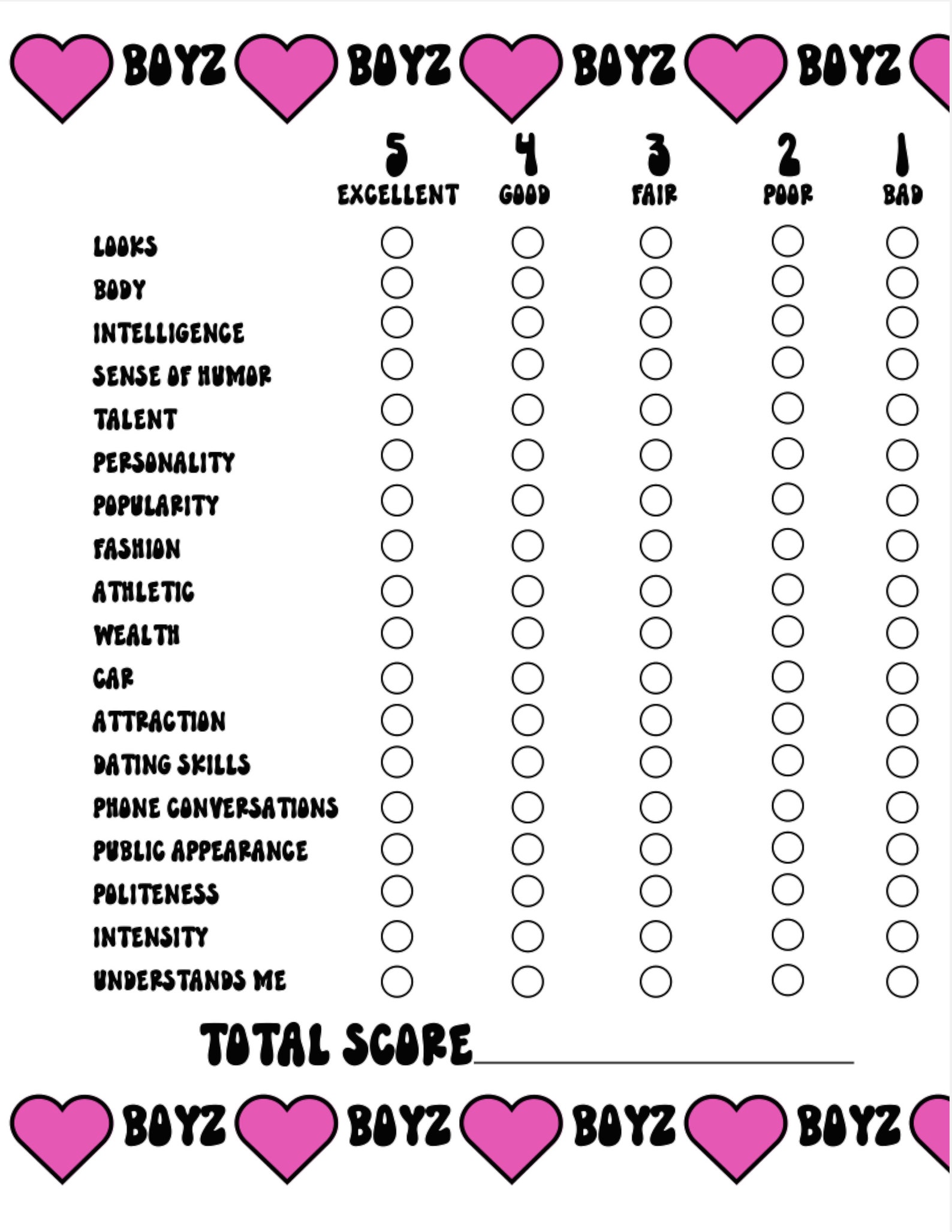 Boyz Files, Dating Printable, Boy Tracker, Boyfriend Tracking Journal ...