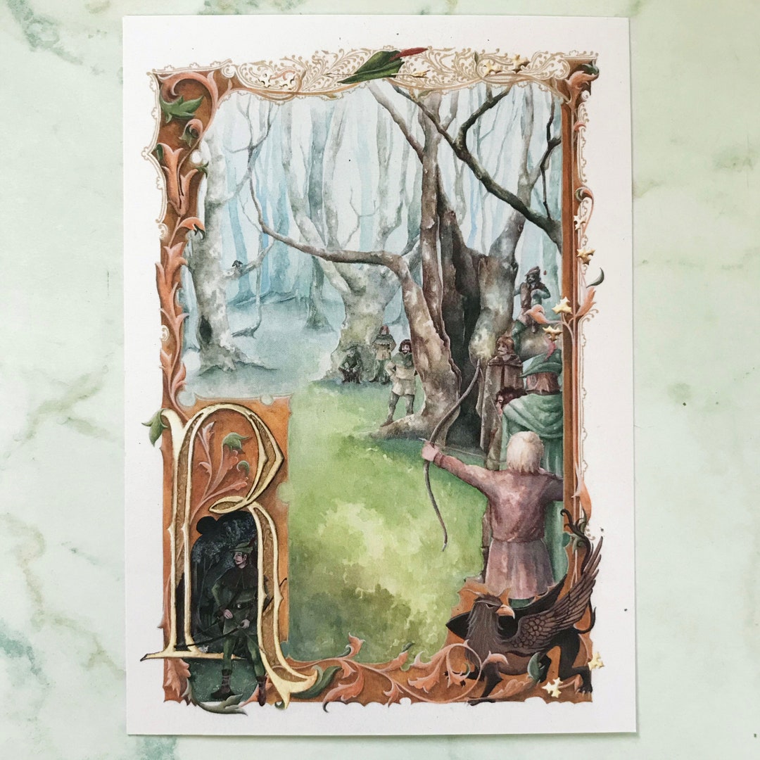 Robin Hood Postcard / Small Print A6 - Etsy Australia