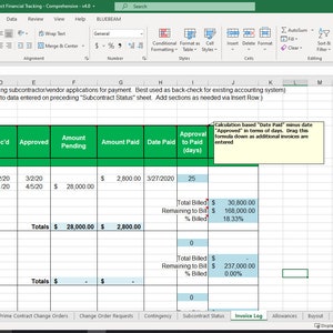 Construction Project Financial Tracking Template - Etsy