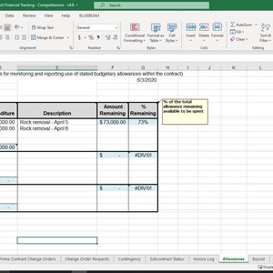 Construction Project Financial Tracking Template - Etsy
