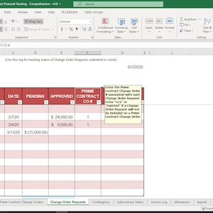 Construction Project Financial Tracking Template - Etsy