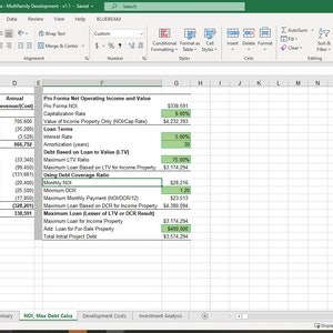 Real Estate Pro Forma for Multi-family Development - Etsy
