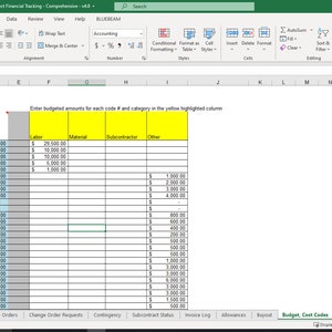 Construction Project Financial Tracking Template - Etsy