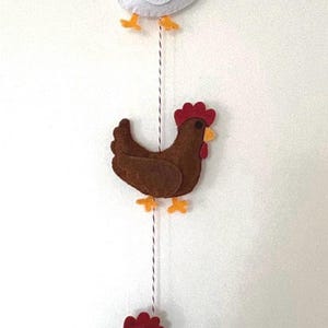 Felt Chicken Hen Bunting Banner Garland for Kitchen Wall - Etsy