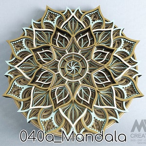 10x10 Mandala Bundle Vol.8, 3D Layered Mandala SVG Bundle, Multi-layer ...