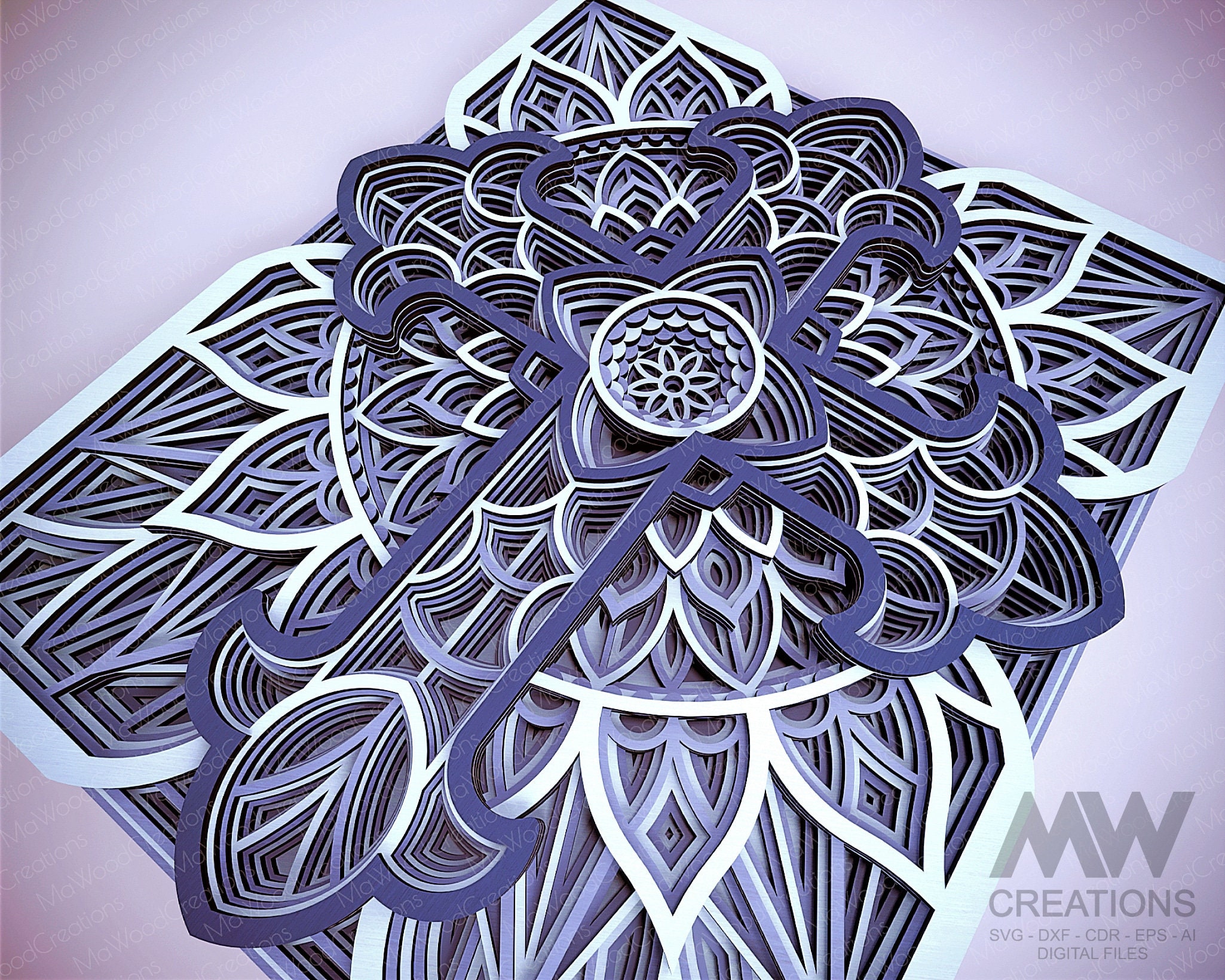 Multilayer Cross Laser Cut SVG 3d SVG Layered Cross 3d Layer - Etsy Canada