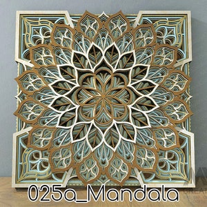 10x10 Mandala Bundle Vol.3, 3D Layered Mandala SVG Bundle, Multi-layer ...