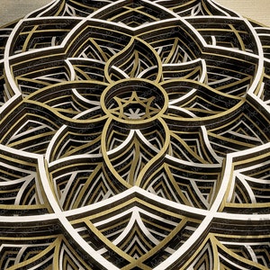 Layered Mandala SVG Dxf, 3D SVG Mandala, Laser Cut Mandala Layered ...