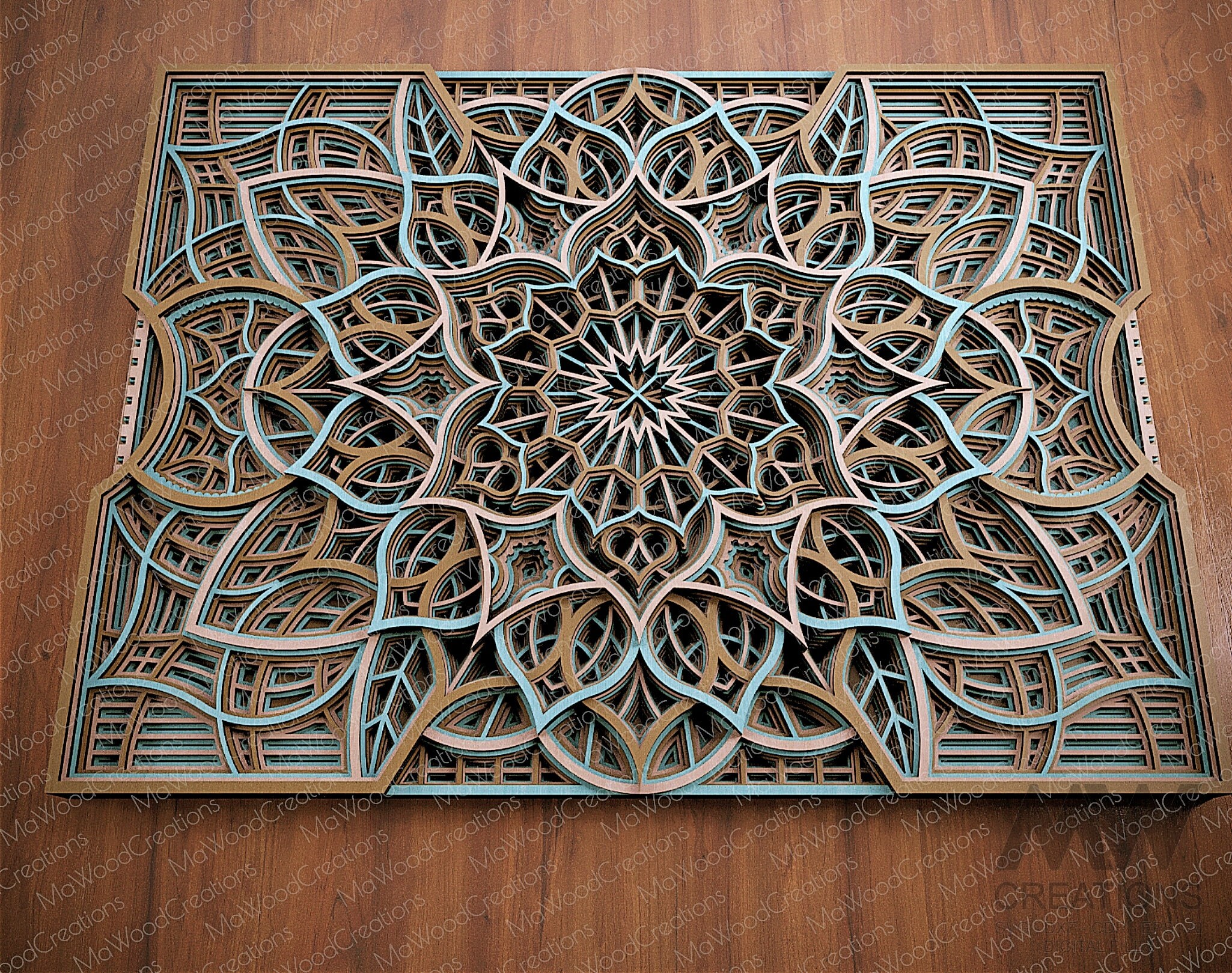 9 Layer Mandala SVG Dxf Cutting Files Multilayer Flower SVG - Etsy UK