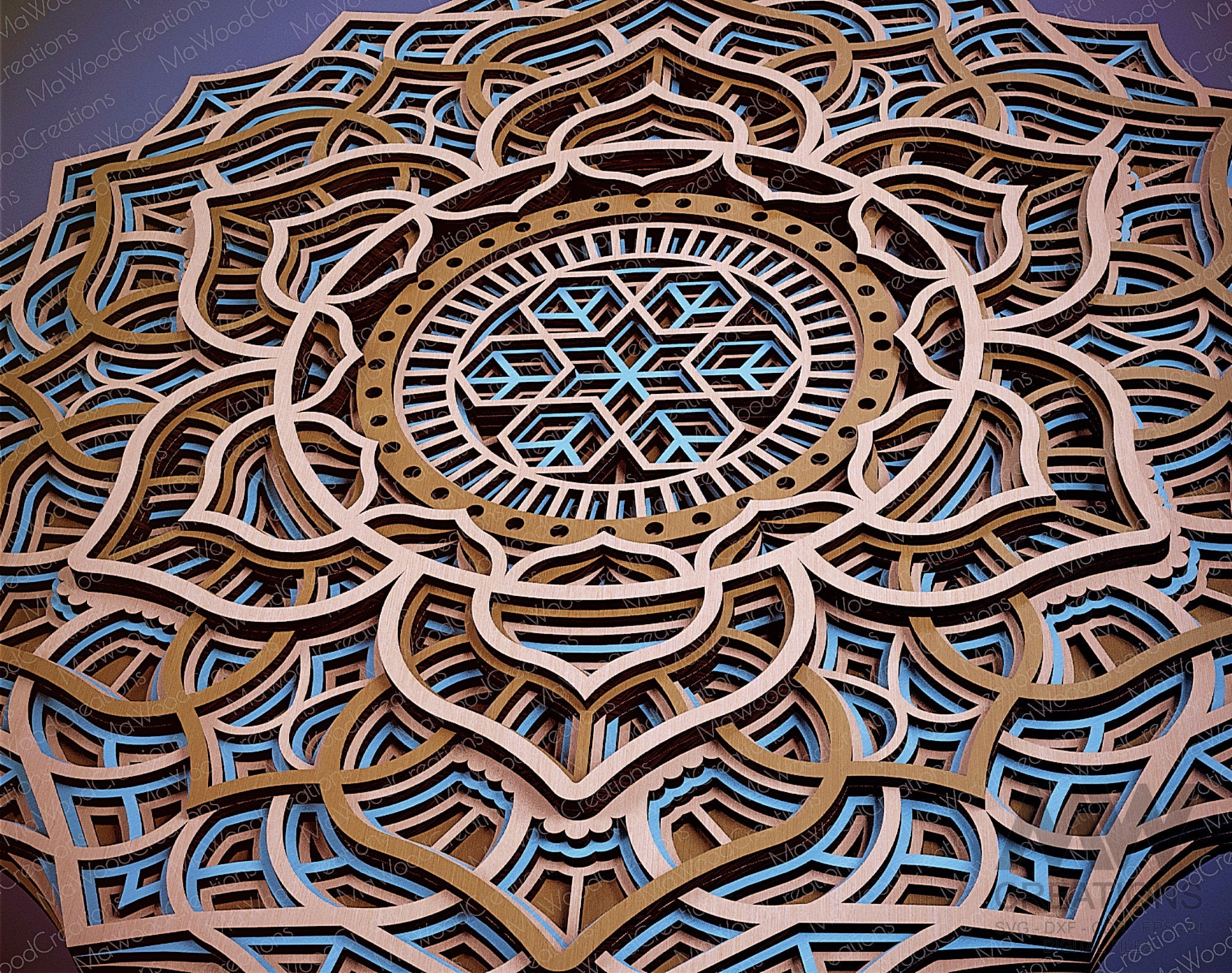 8 Layer Mandala SVG Dxf Laser Cut Flower Mandala SVG - Etsy