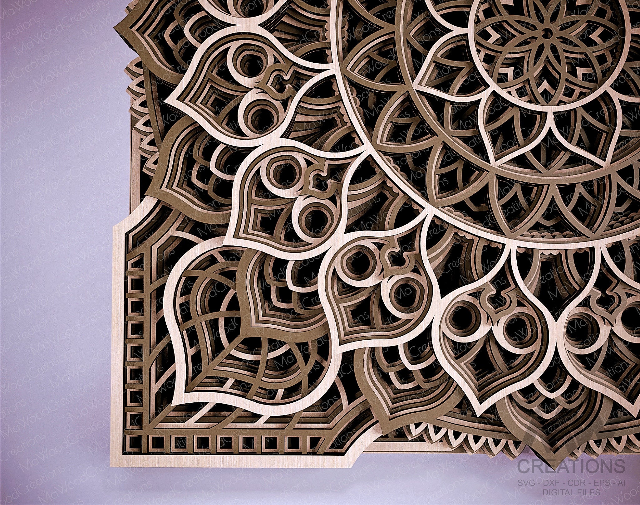 Multi-layer Mandala Svg Dxf Laser Cut Mandala Mandala SVG - Etsy