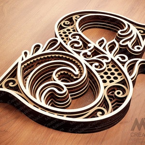 Letter S Laser Cut Multilayer Svg, Cricut Letters, Layered Letters SVG ...