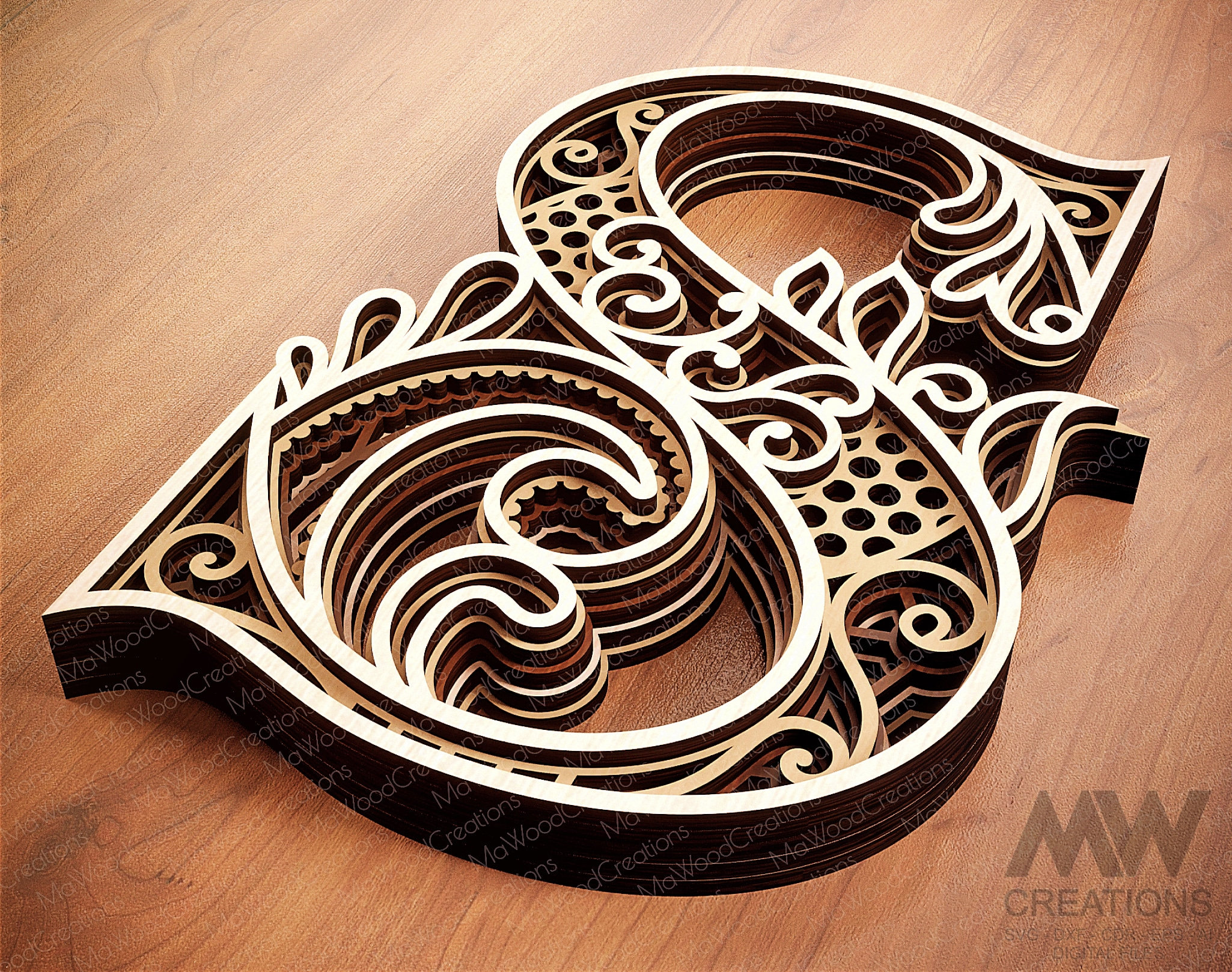 Letter S Laser Cut Multilayer Svg, Cricut Letters, Layered Letters SVG ...