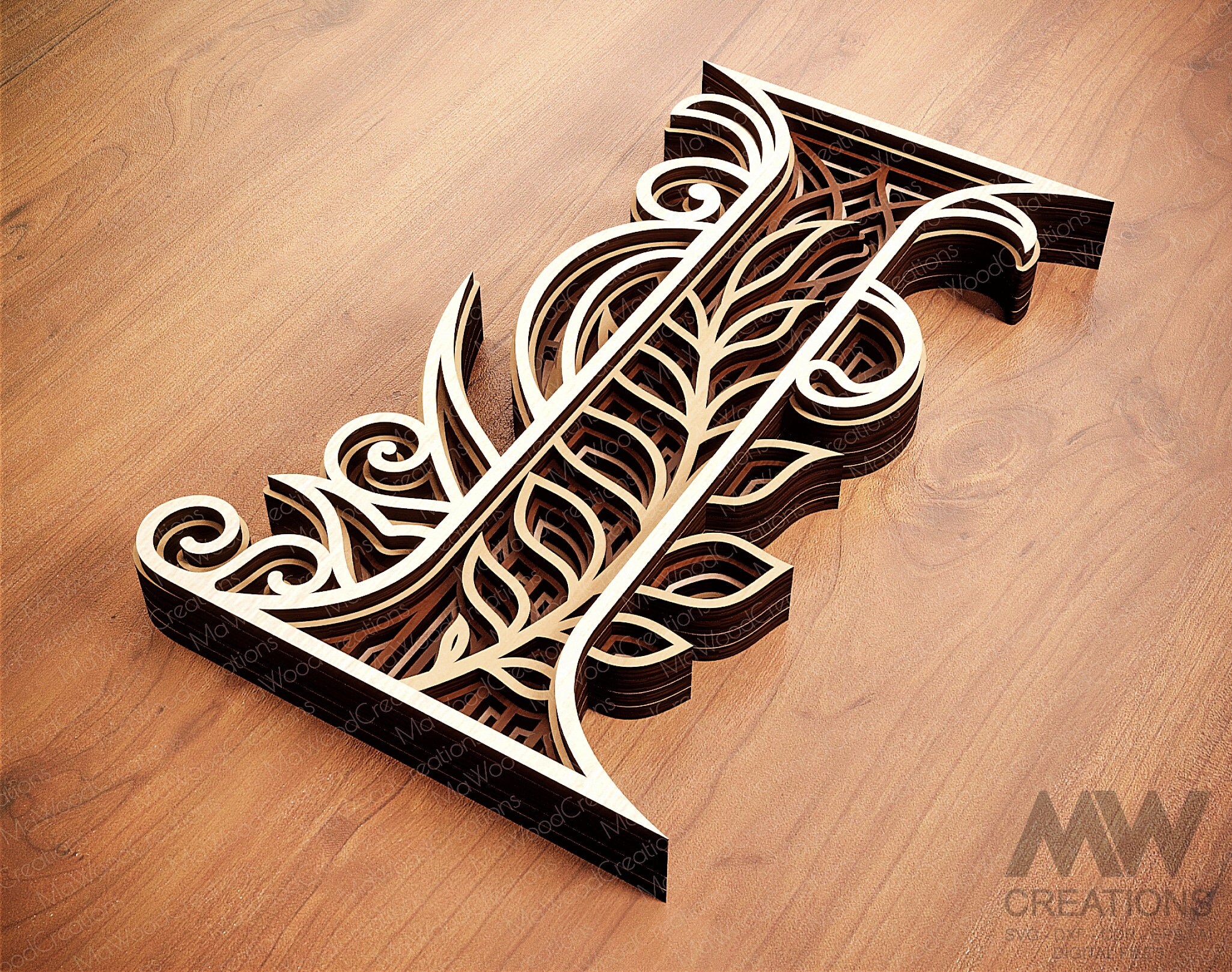 Layered Letter I Layered Letters SVG Multi Layer Letters - Etsy UK