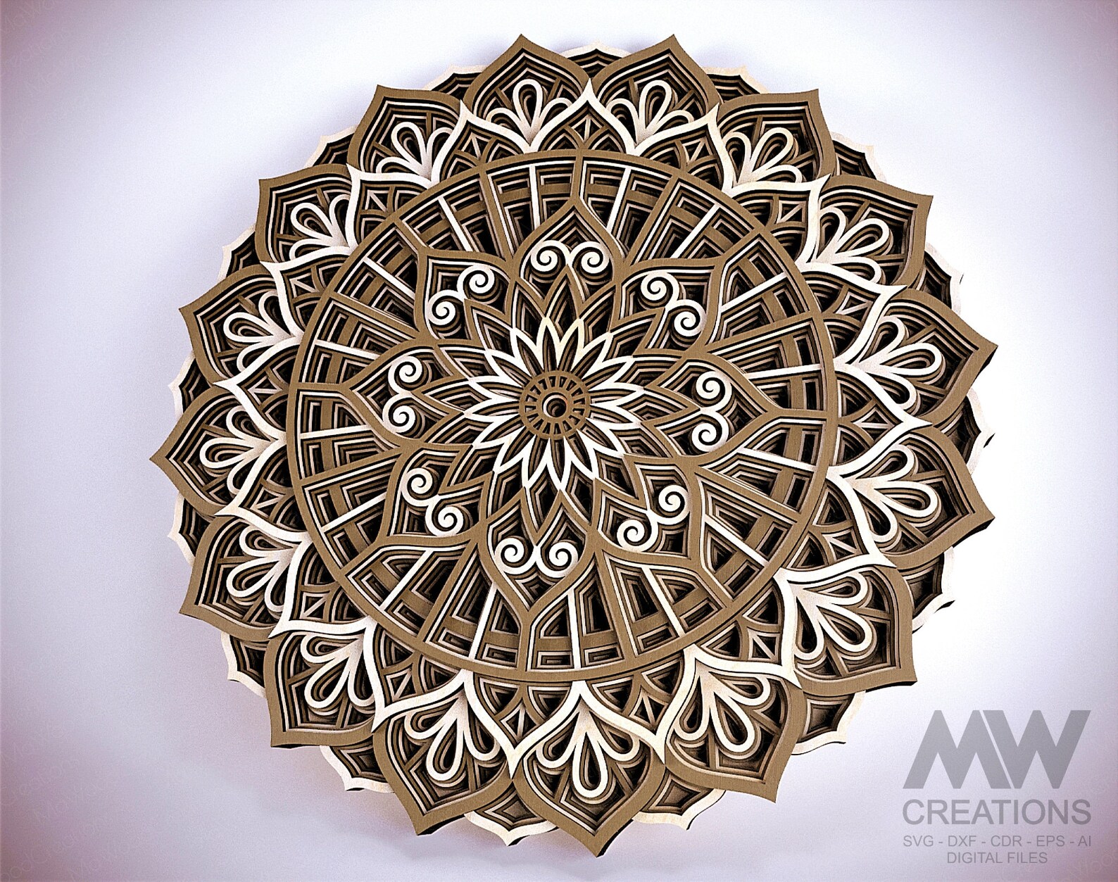 Multi Layer Mandala SVG Dxf 3D SVG Mandala Cricut Mandala - Etsy