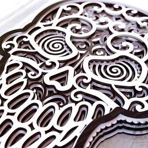 3d Layered Skull Svg, Skull Mandala Svg Paper Cut, Sugar Skull Mandala ...