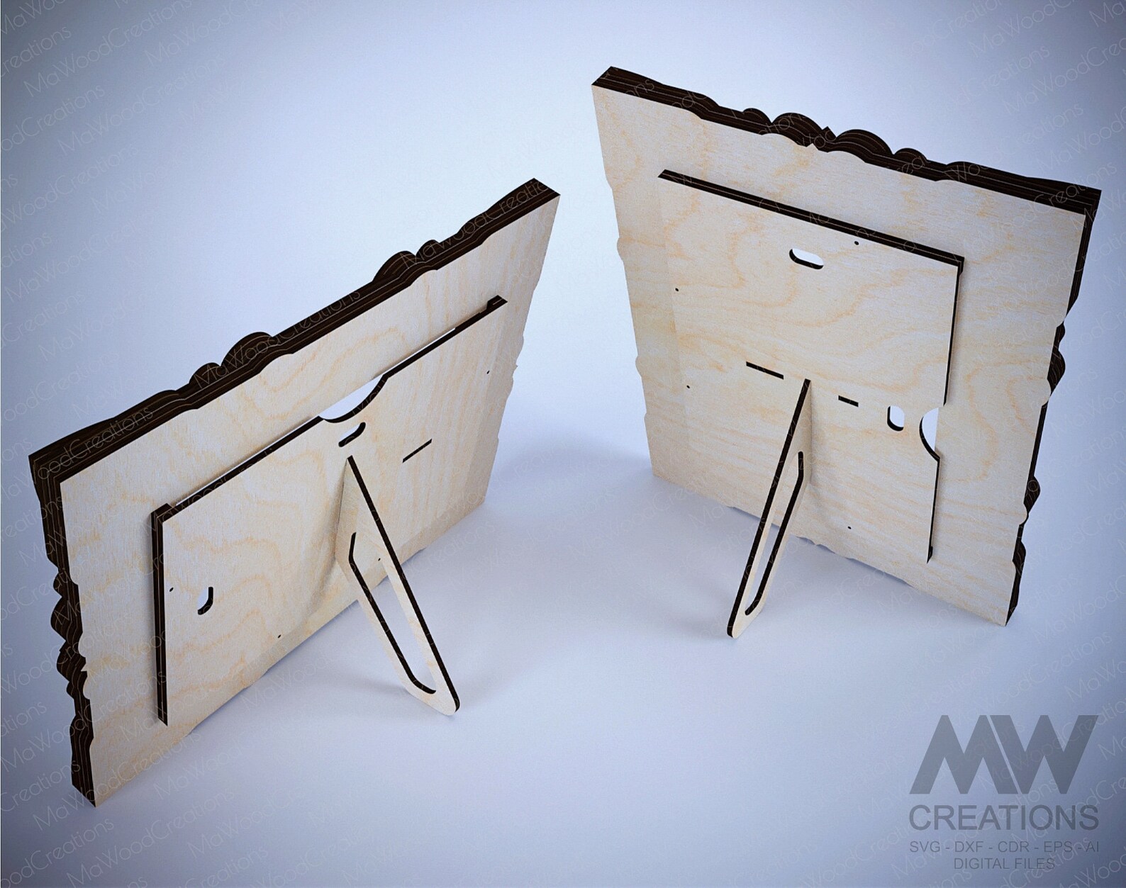 Laser Cut Frame SVG DXF, Multilayer Frame Svg, 5x7 Picture Frame Svg ...
