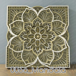 10x10 Mandala Bundle Vol.2, 3D Layered Mandala SVG Bundle, Multi-layer ...