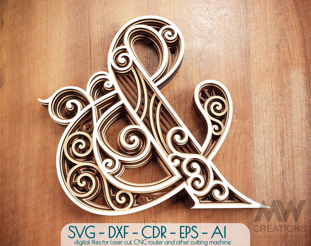 Layered Ampersand Svg Dxf, 3D Letters SVG, Multi Layer Ampersand Svg ... Layered Ampersand Svg Dxf, 3D Letters SVG, Multi Layer Ampersand Svg ...