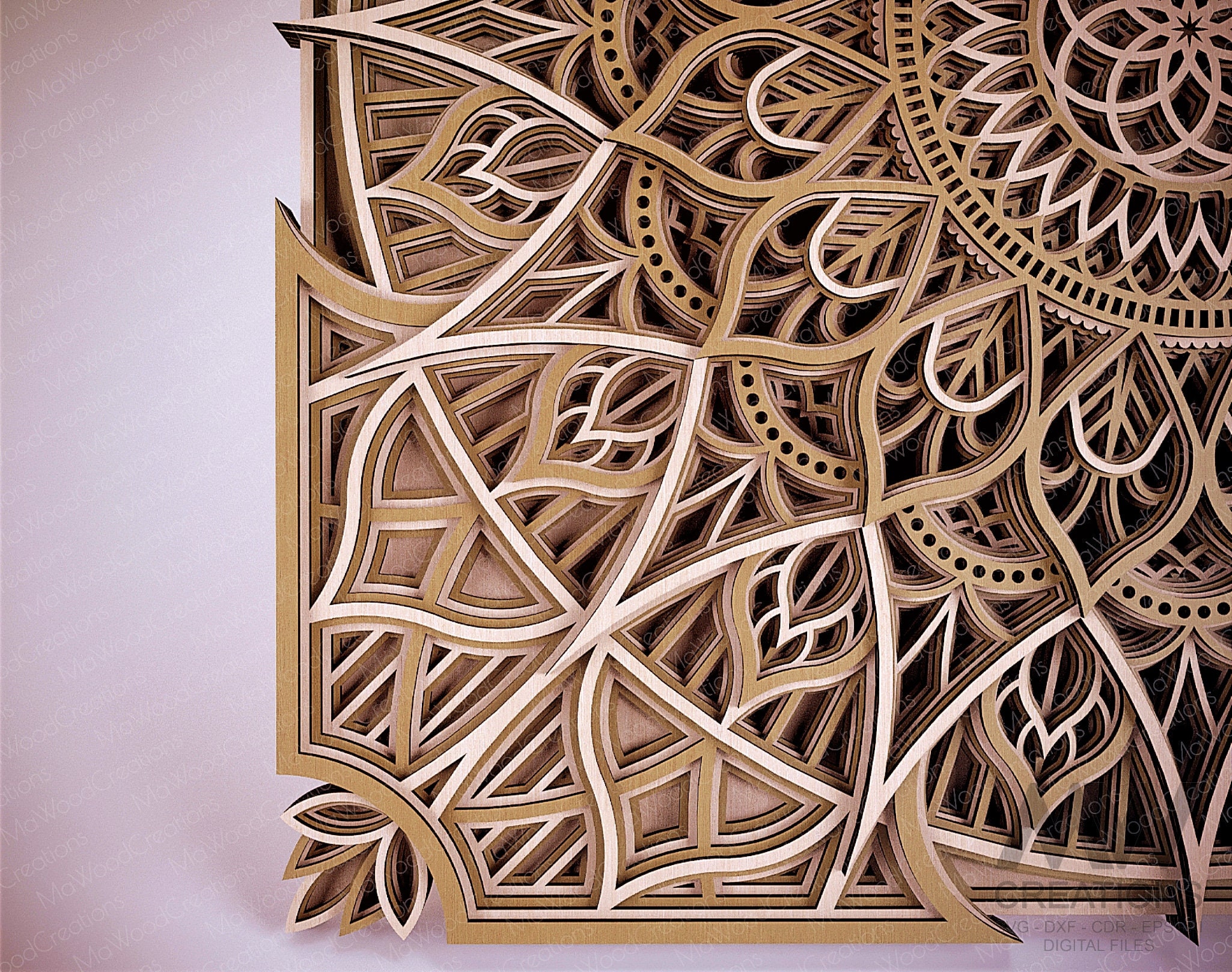 Laser Cut Multi-layer Mandala Svg Dxf Sacred Geometry - Etsy