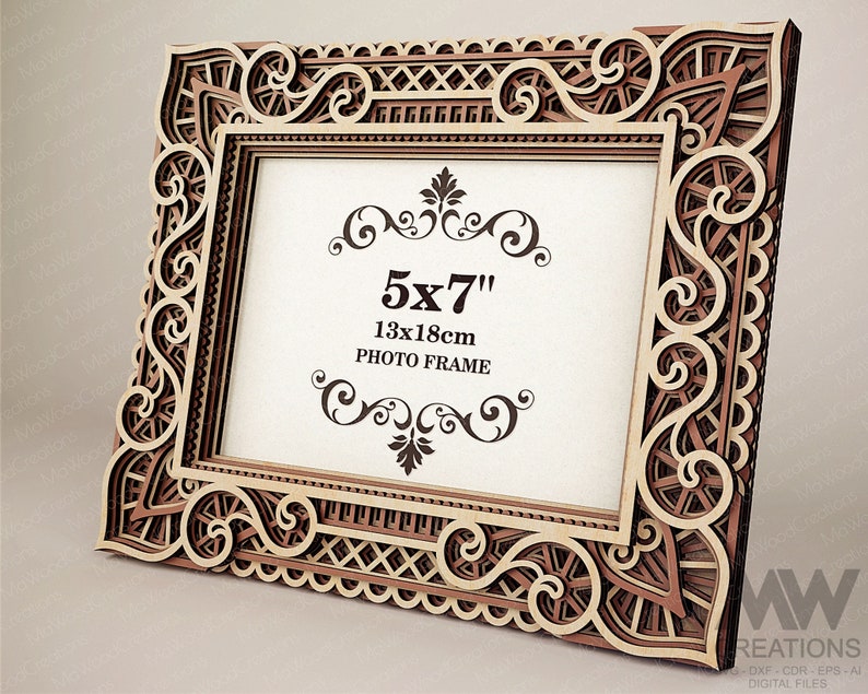 Laser Cut Multi-layer Picture Frame, 5x7 Picture Frame Laser Cut Files ...