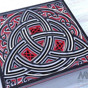 Celtic Trinity Knot Mandala SVG, Multilayer Triquetra Svg, 3d Celtic ...