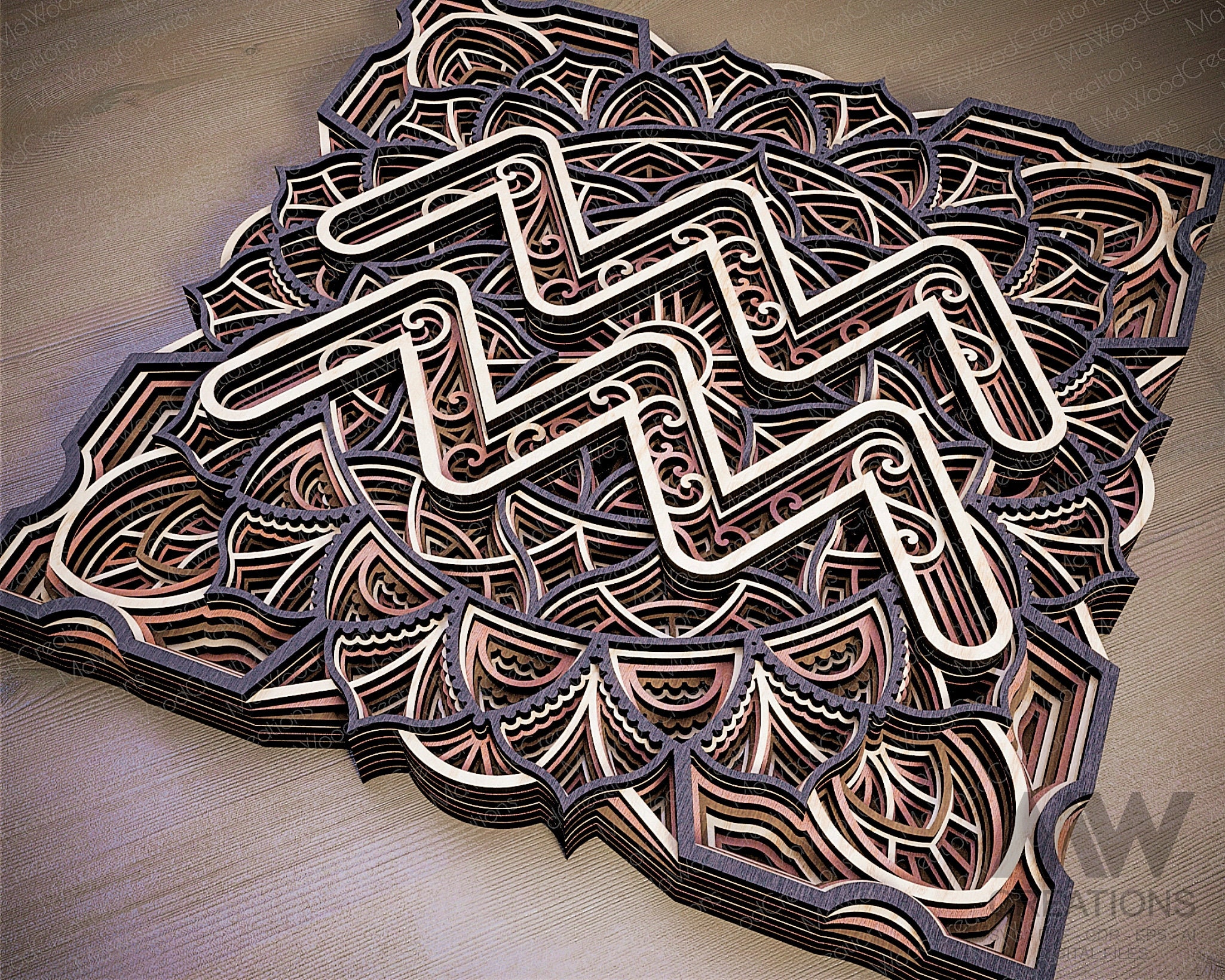 Aquarius Zodiac Sign, Multilayer Water Bearer Mandala, Laser Cut Zodiac ...