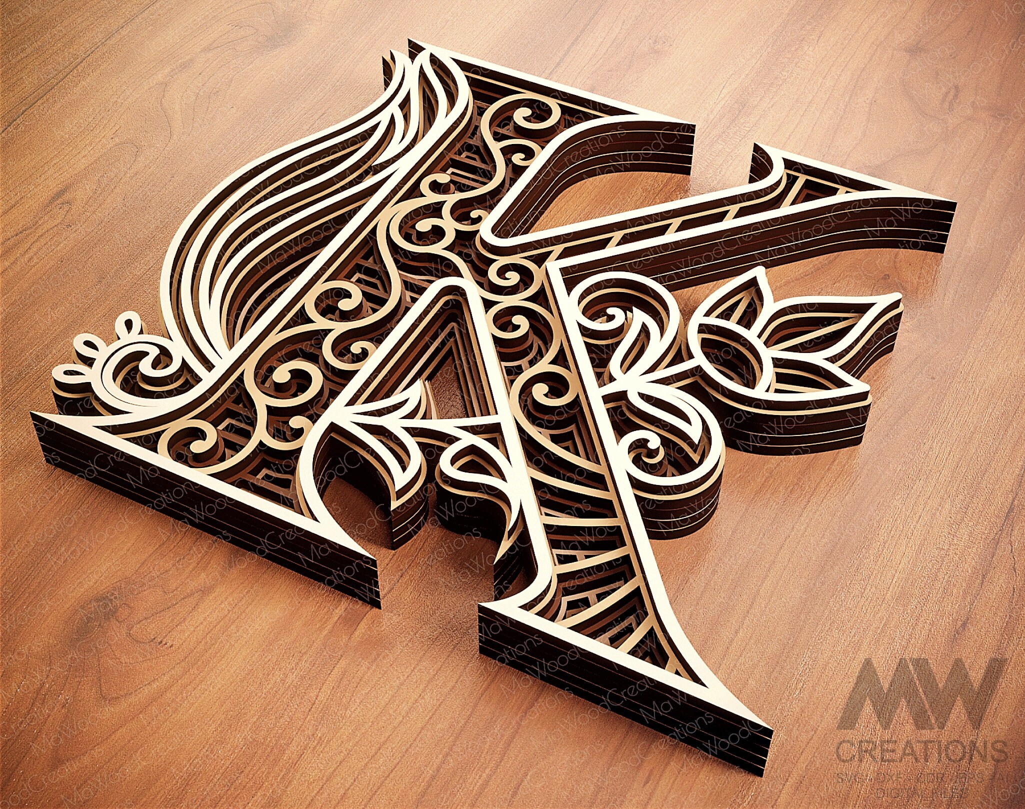 Layered Letter K, Layered Letters SVG, Multi Layer Letters, Letters SVG ...