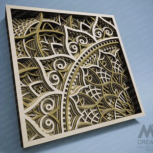 Laser Cut Multilayer Mandala SVG DXF, 3D Layer Mandala SVG, Modular Mandala Cutting Files ...