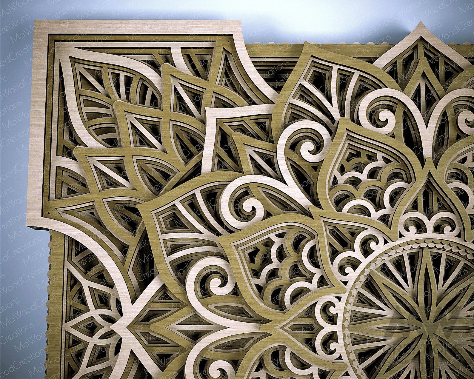 Mandala DXF Laser Cut Pattern Rectangular Mandala SVG Dxf - Etsy