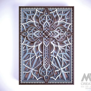 Laser Cut Multilayer Cross Svg Dxf, Christian Cross SVG, Multi Layer ...