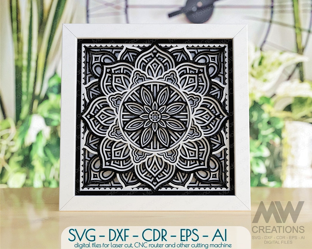 Mandala Shadowbox Svg, Layered Mandala Svg, Multi Layer Shadow Box Svg ...