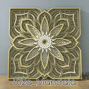 10x10 Mandala Bundle Vol.3, 3D Layered Mandala SVG Bundle, Multi-layer ...