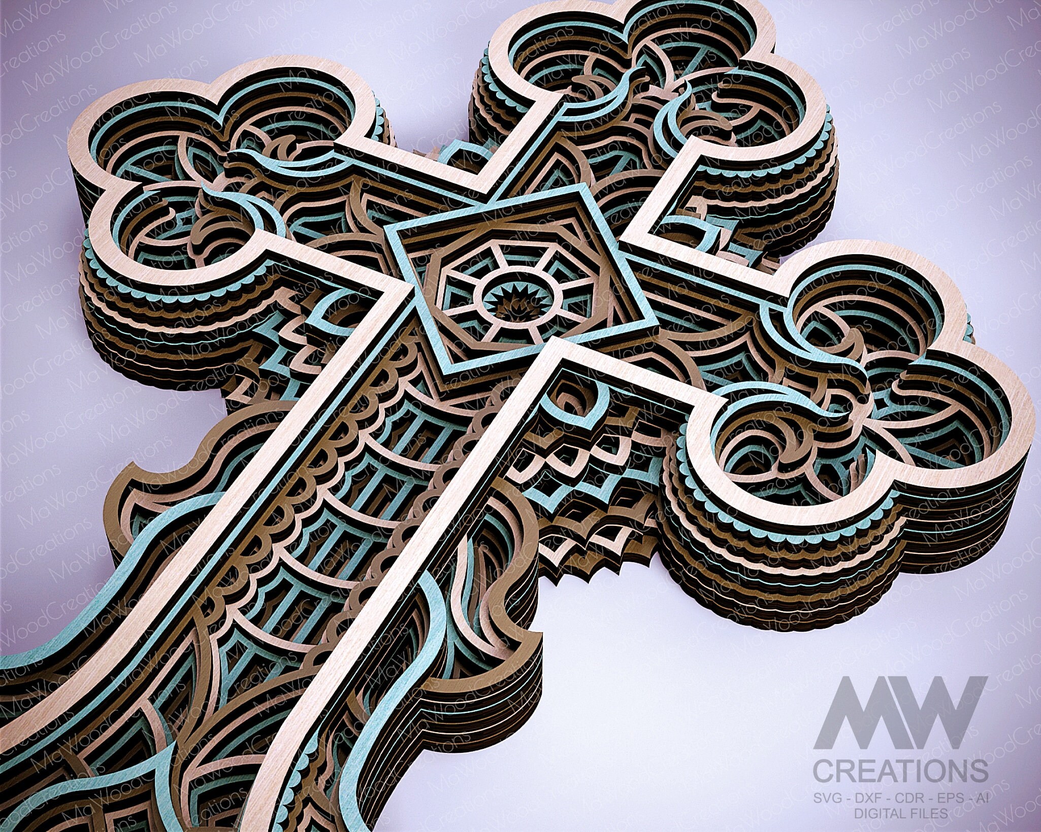 Laser Cut Multilayer Cross SVG 3d SVG Layered Cross 3d Layer - Etsy Canada