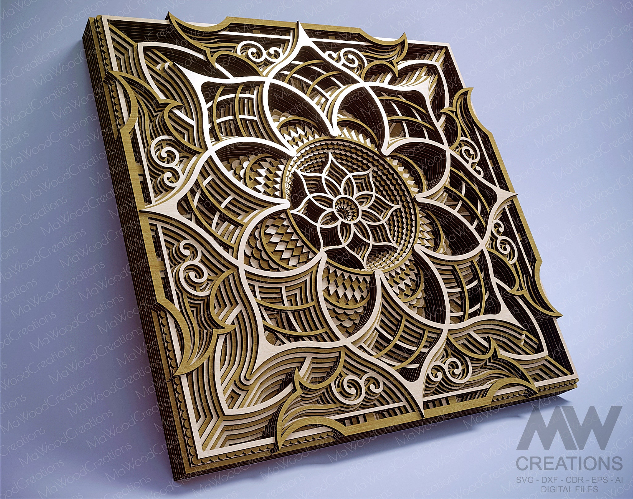 Multi-layer Mandala Svg Dxf Laser Cut Mandala Mandala SVG - Etsy Australia