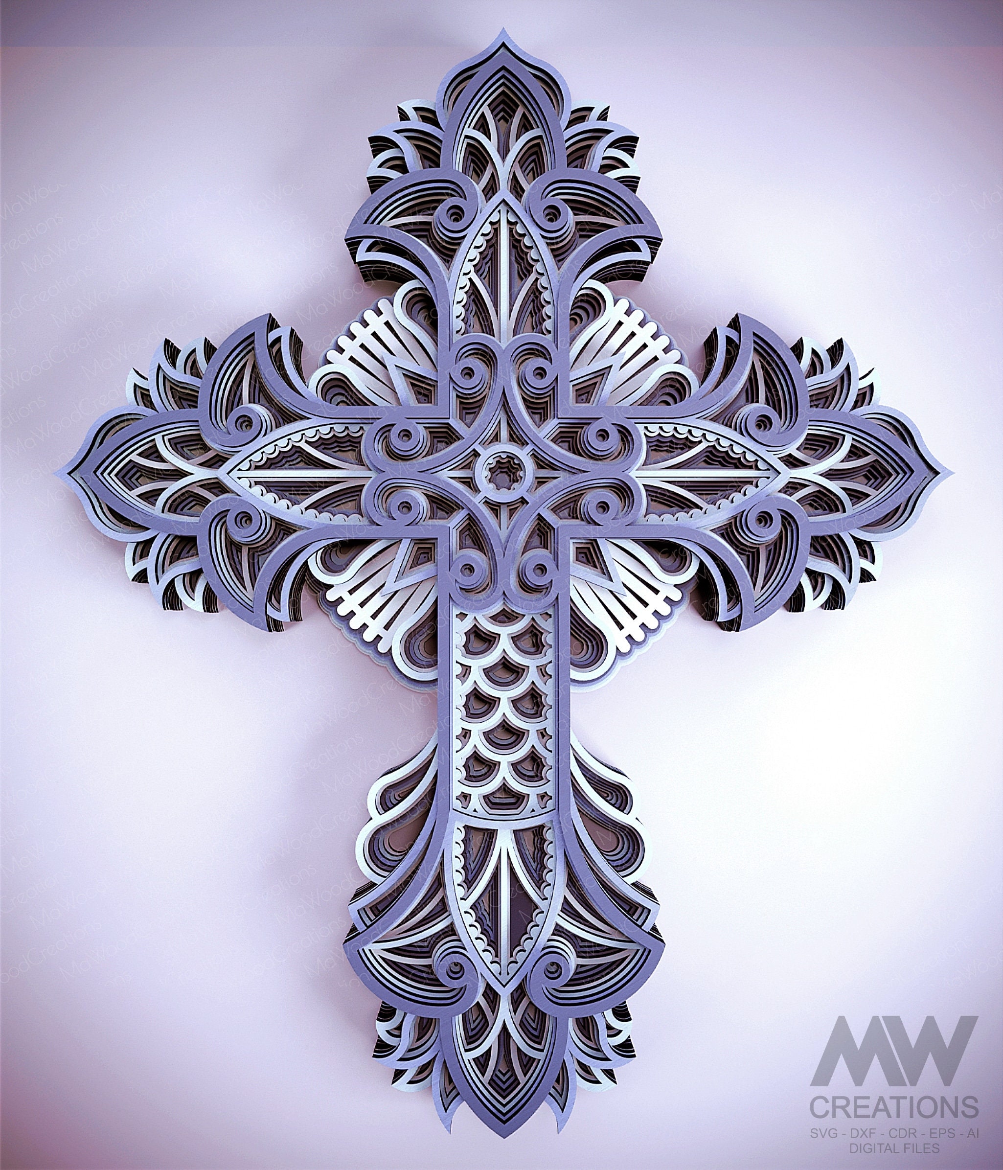 Laser Cut Cross Svg Dxf Religious Cross SVG Multilayer - Etsy Canada