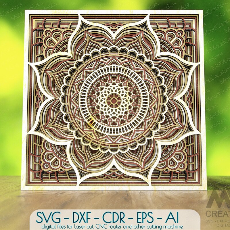 Layered Mandala Svg - Etsy