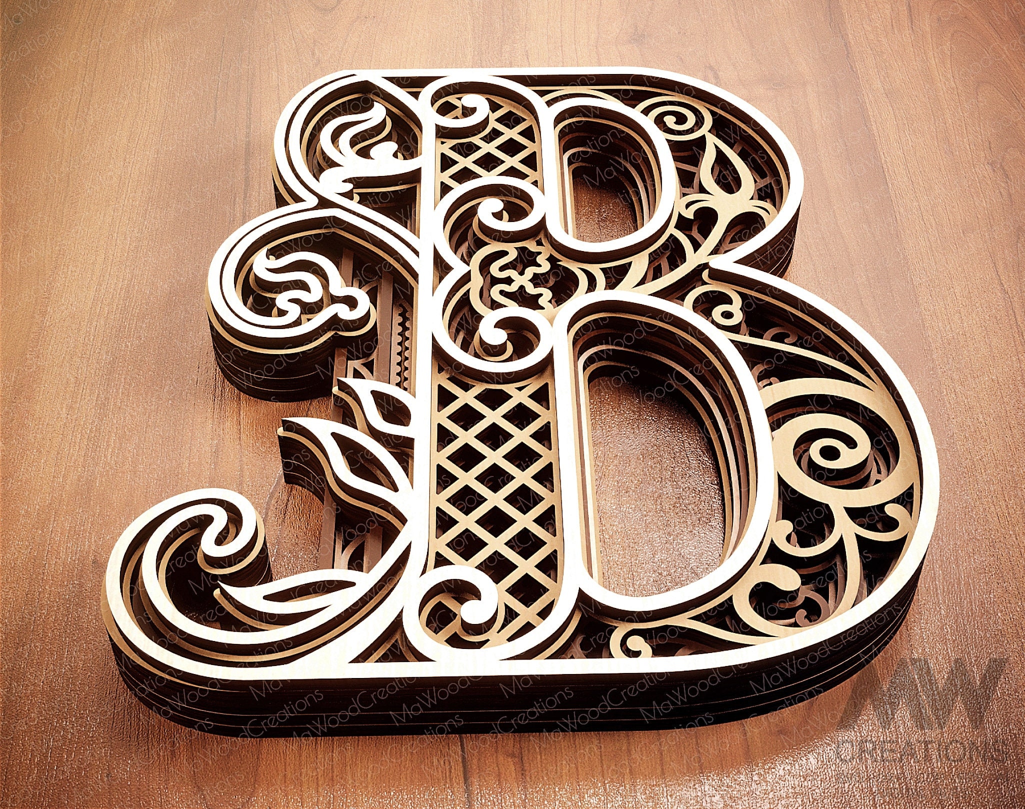 Layered Letter B Layered Letters SVG Multi Layer Letters - Etsy Australia