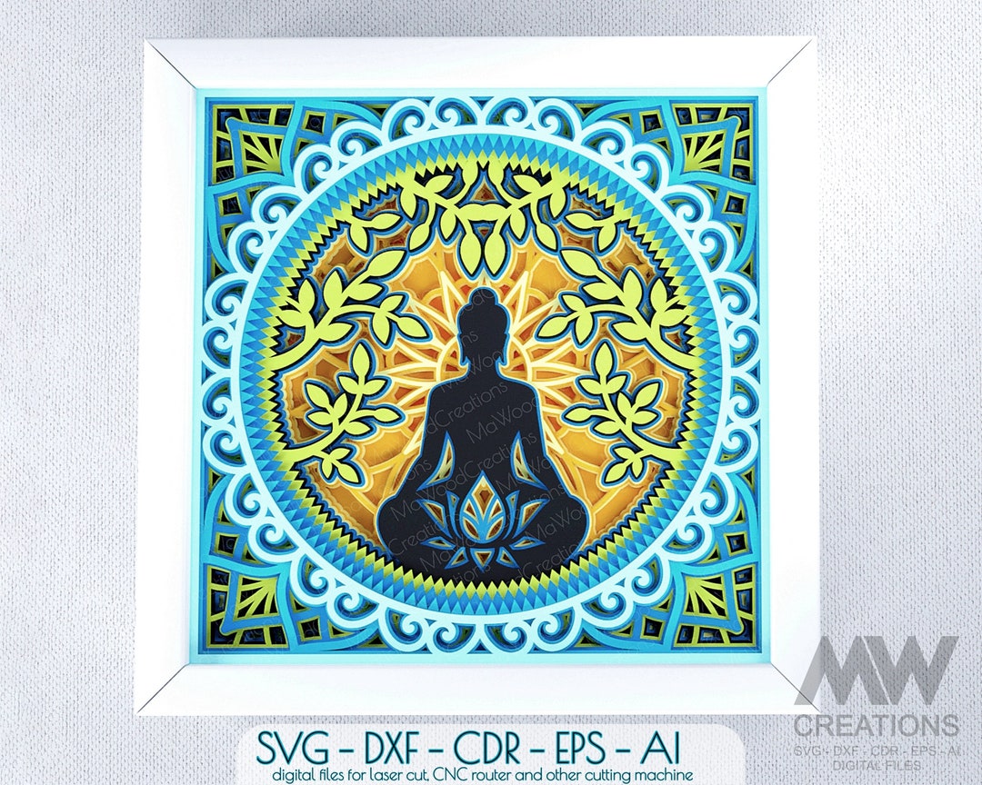 3d Layered Tree of Life Svg, Shadow Box Tree of Life Mandala Svg ...