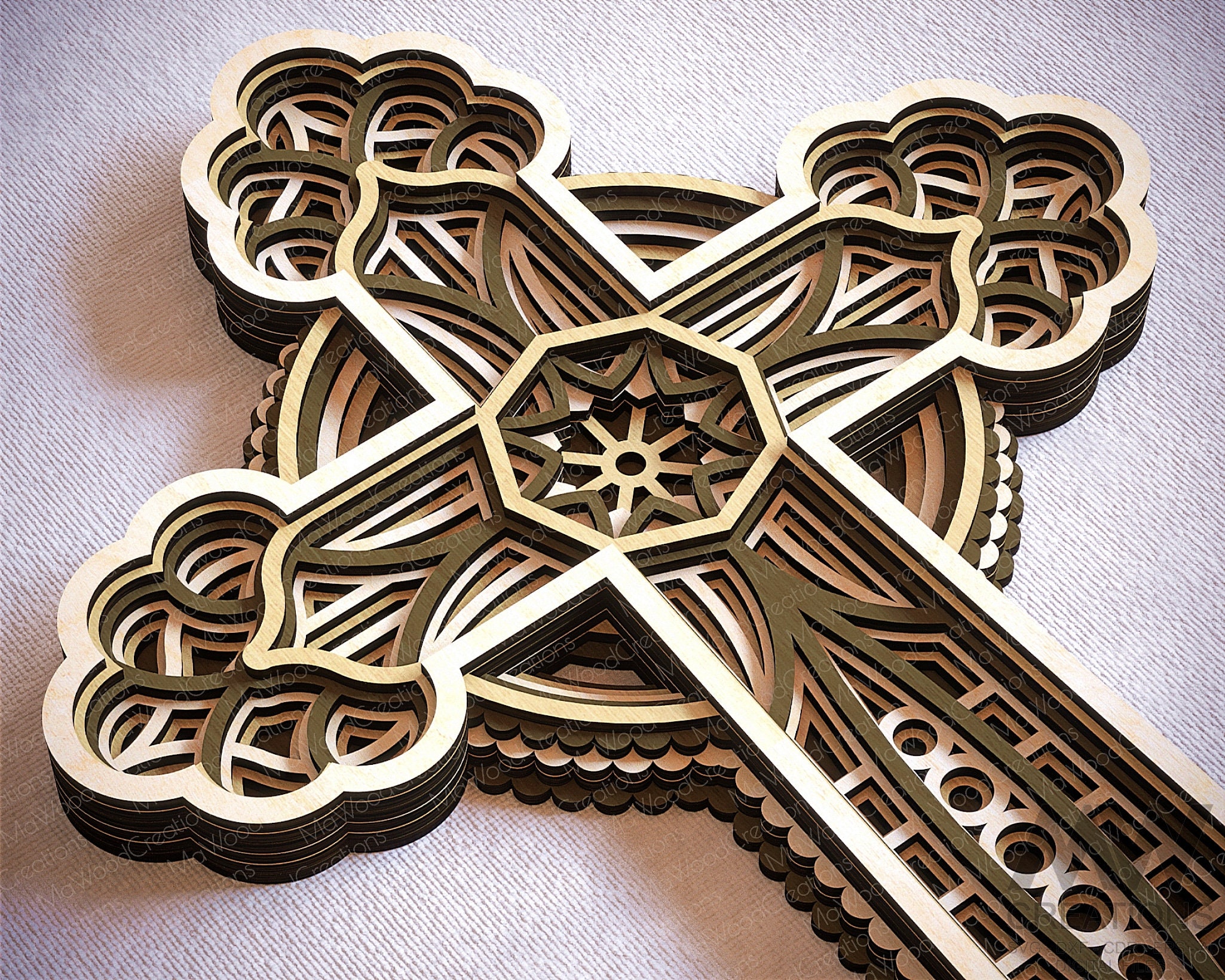 Multi Layer Cross SVG for Cricut Laser Cut Cross Layered Svg - Etsy