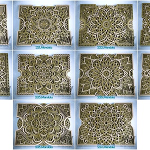 Layered Mandala Bundle SVG DXF, Multi-layer Mandala Bundle, Laser Cut ...