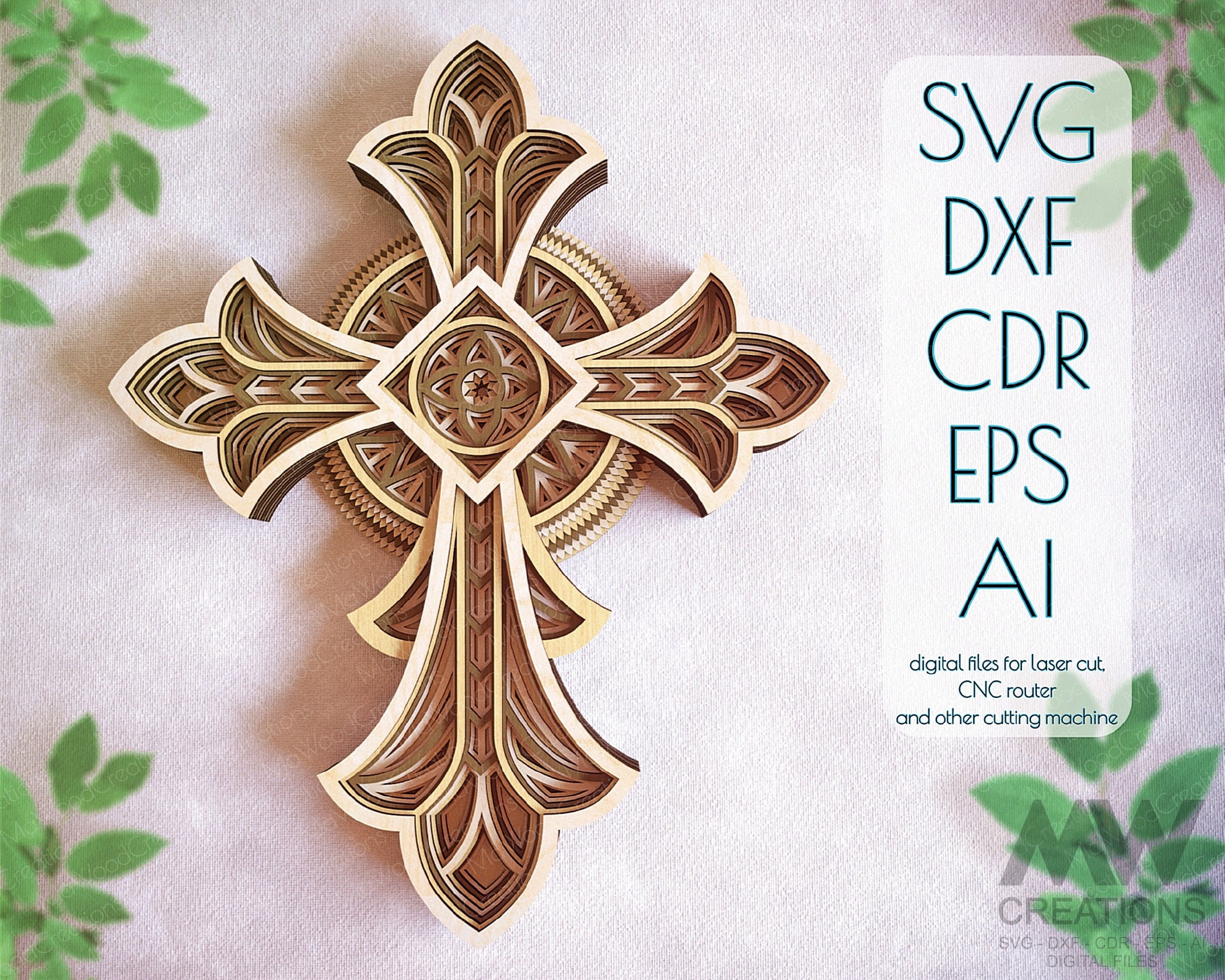 Multilayer Cross SVG Laser Cut Cross Svg Cricut Cross SVG - Etsy Canada
